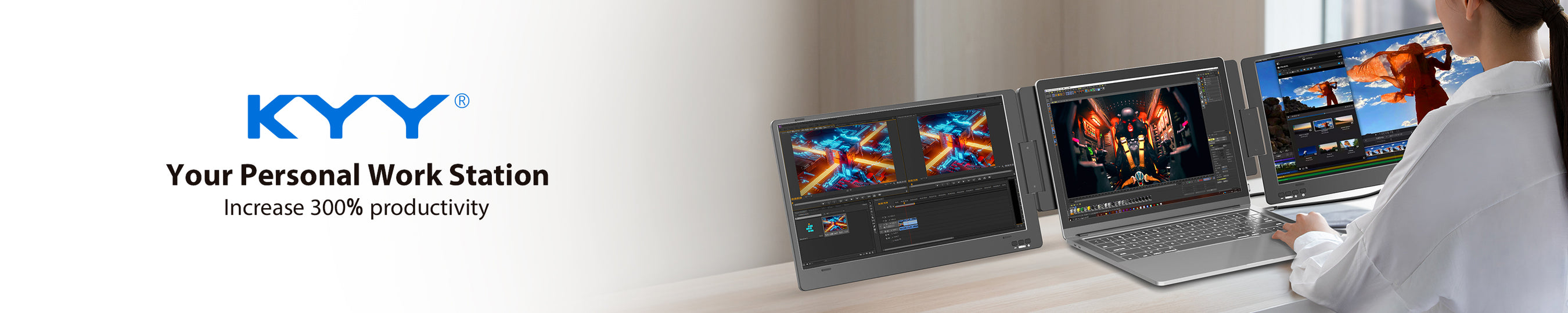 KYY | Portable Monitors for Laptop, 4K & Triple Monitor