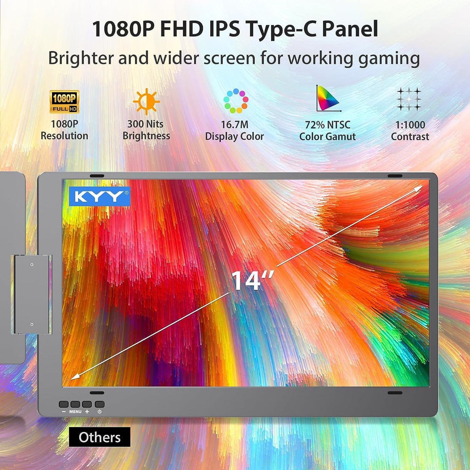 KYY 14" Triple Portable Monitor X90