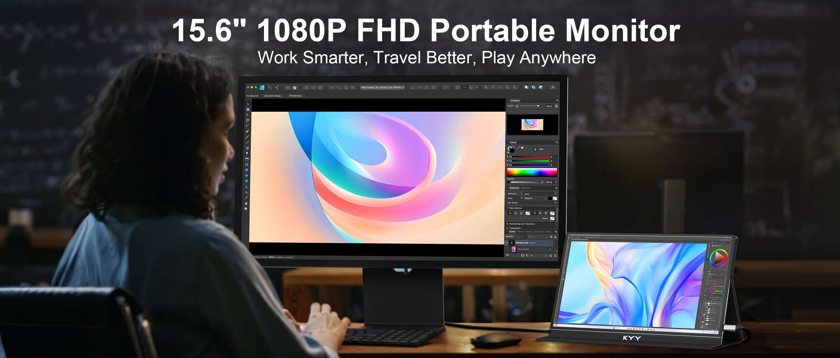 KYY | Portable Monitors for Laptop, 4K & Triple Monitor